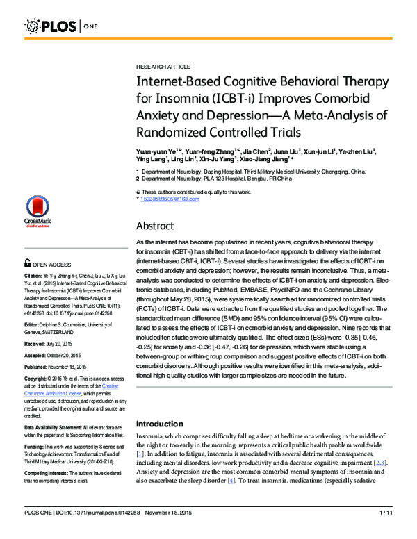 (PDF) Internet-based cognitive-behavioral therapy for bulimia nervosa: a controlled study