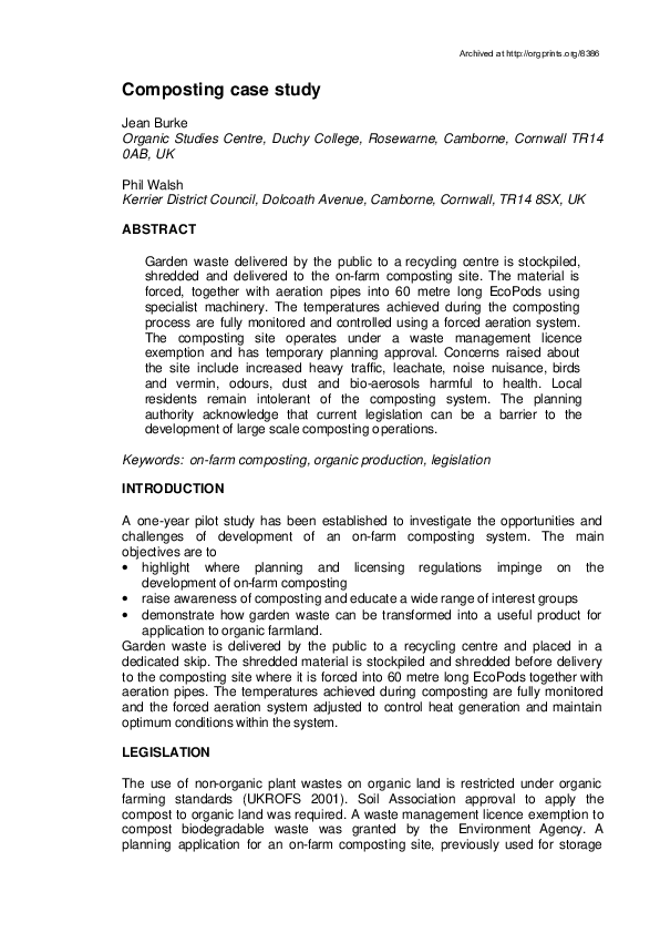 (PDF) Composting case study