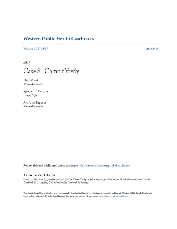 (PDF) Case 8 : Camp fYrefly