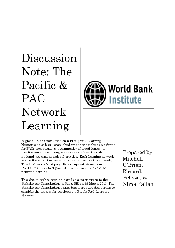 (PDF) Discussion Note : The Pacific & PAC Network Learning | Nima ...