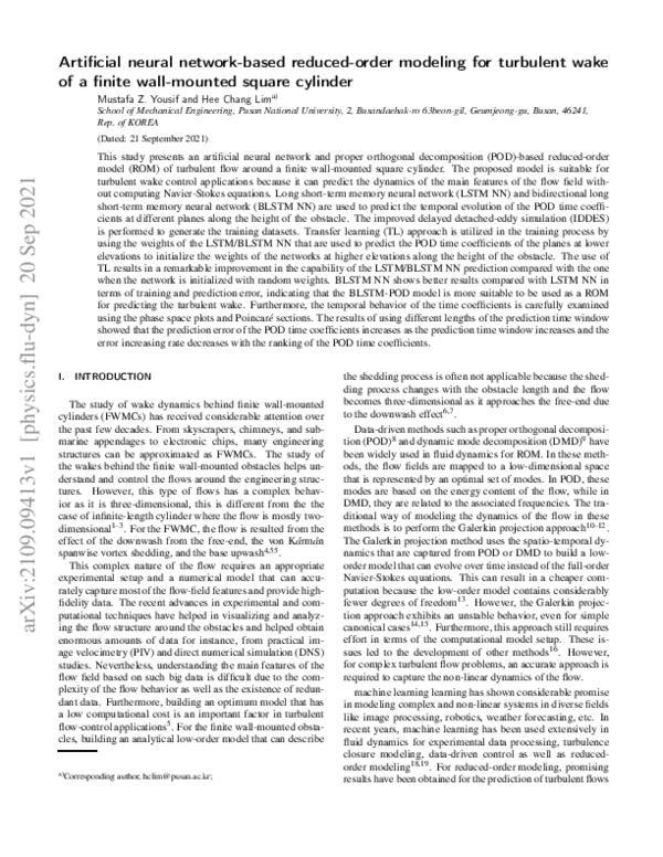 (PDF) Artificial neural network-based reduced-order modeling for ... (PDF) Artificial neural network-based reduced-order modeling for ...