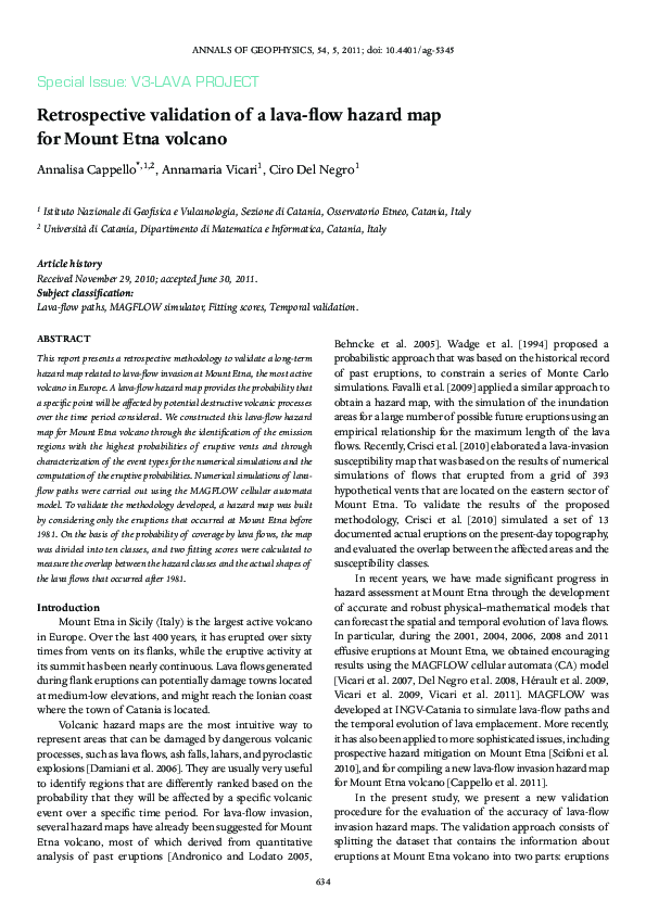Retrospective validation of a lava-flow hazard map for Mount Etna volcano