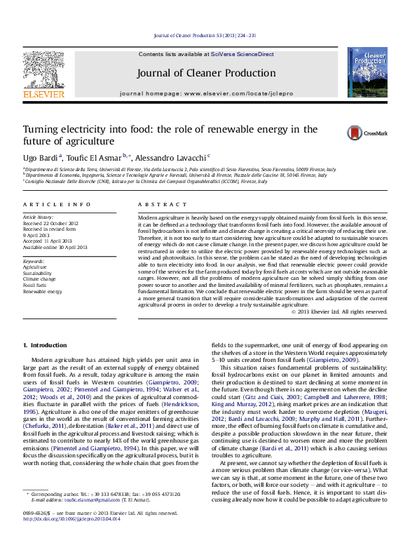 (PDF) Turning electricity into food: the role of renewable energy in ...