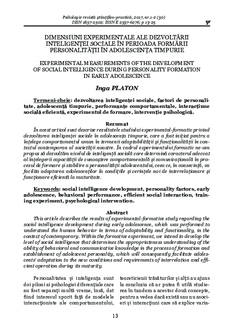 (PDF) Experimental Measurements of the Development of Social ...