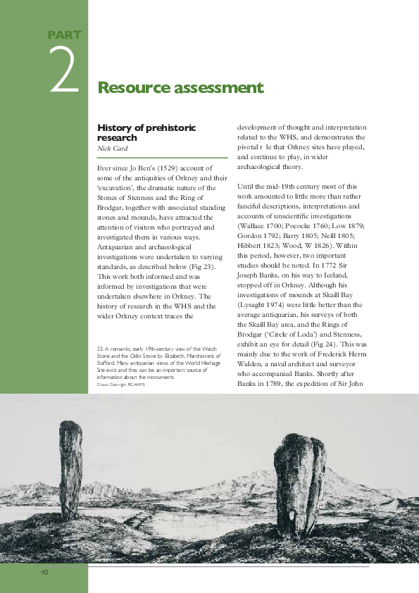 (PDF) Part 2: Resource Assessment: History of prehistoric research and ...