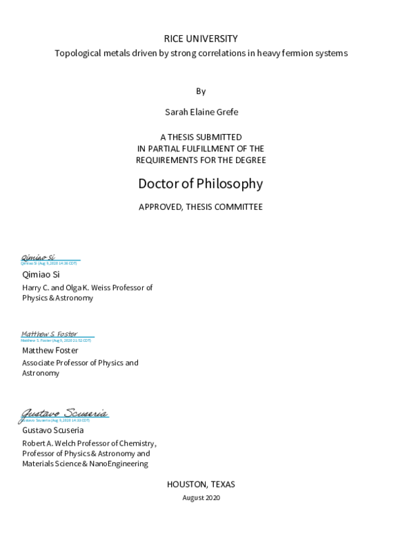 (PDF) RICE UNIVERSITY By A THESIS SUBMITTED IN PARTIAL FULFILLMENT OF ...