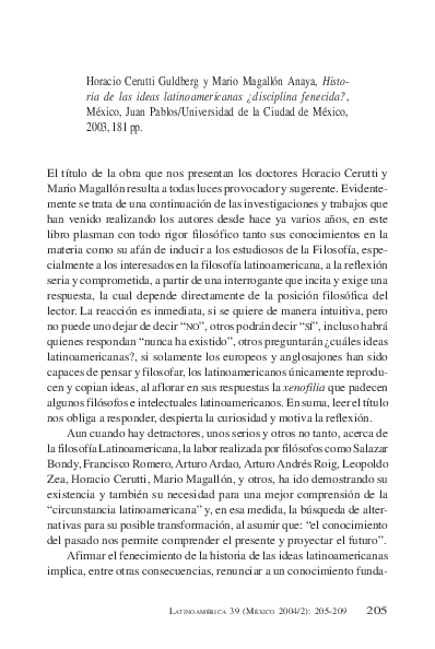 (PDF) Horacio Cerutti Guldberg y Mario Magallón Anaya, Historia de las ...