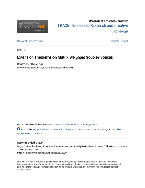 Pdf Extension Theorems On Matrix Weighted Sobolev Spaces