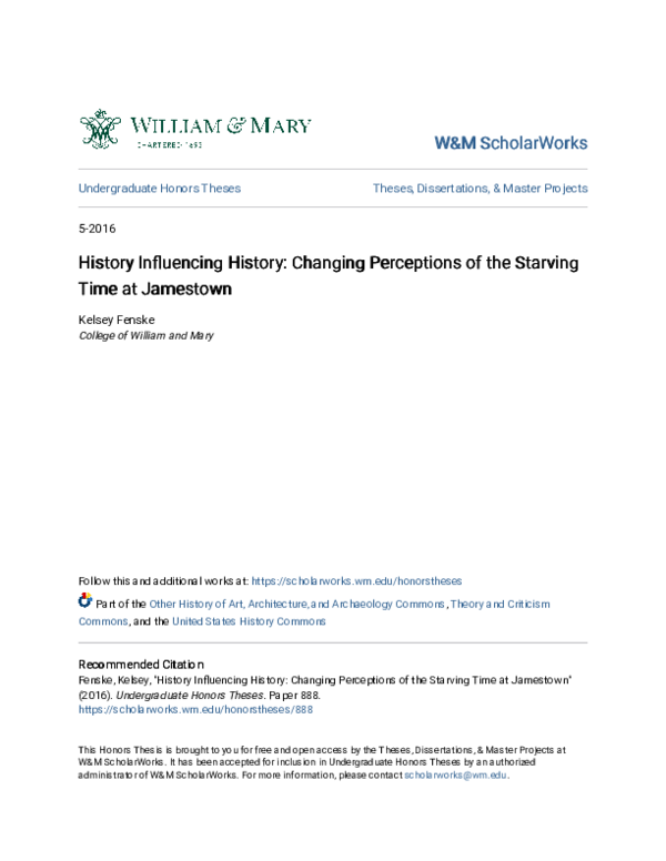 (PDF) History Influencing History: Changing Perceptions of the Starving ...