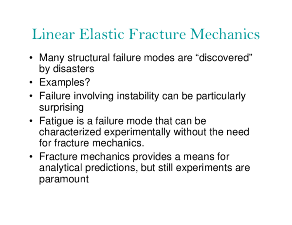 (PDF) Linear Elastic Fracture Mechanics