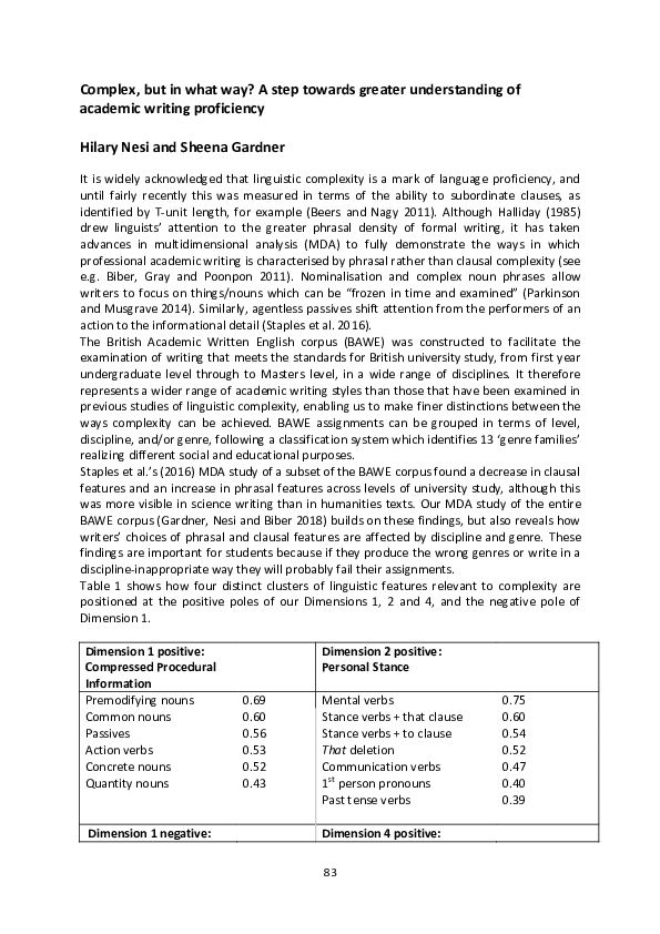 (PDF) Complex, but in what way? A step towards greater understanding of ...