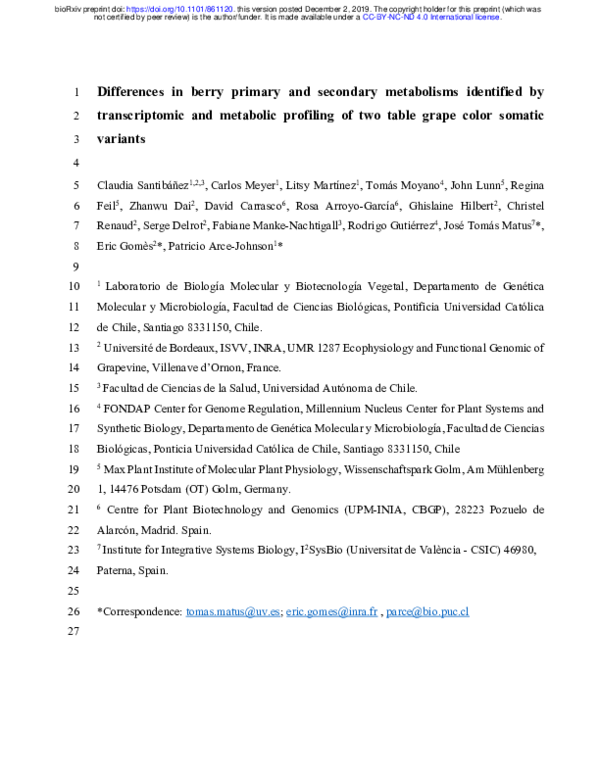 (PDF) Differences in berry primary and secondary metabolisms identified ...