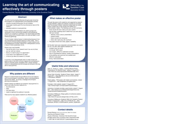 (PDF) Learning the art of communicating effectively through posters