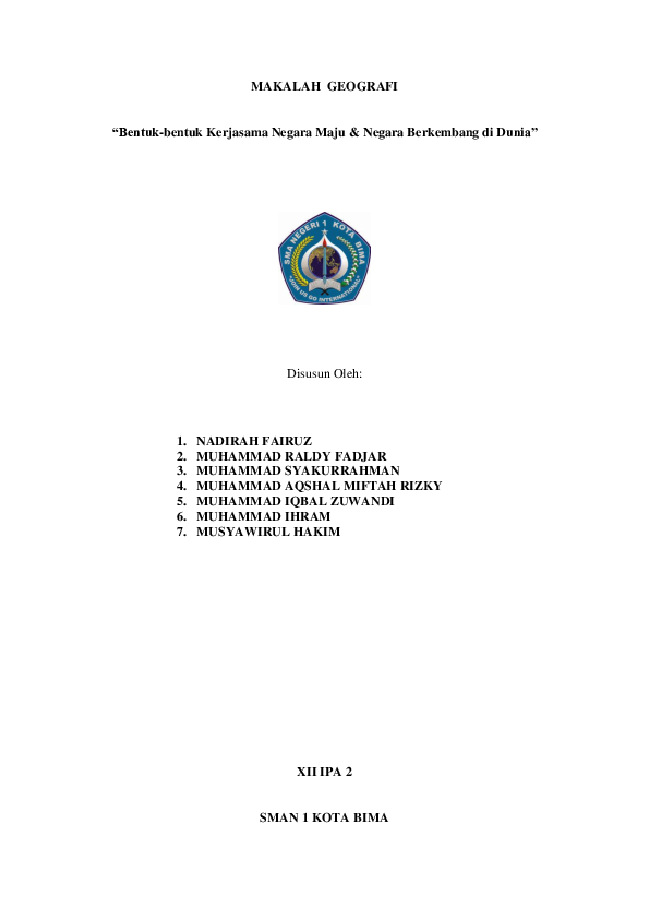 (PDF) Makalah Geo Negara Maju Dan Berkembang