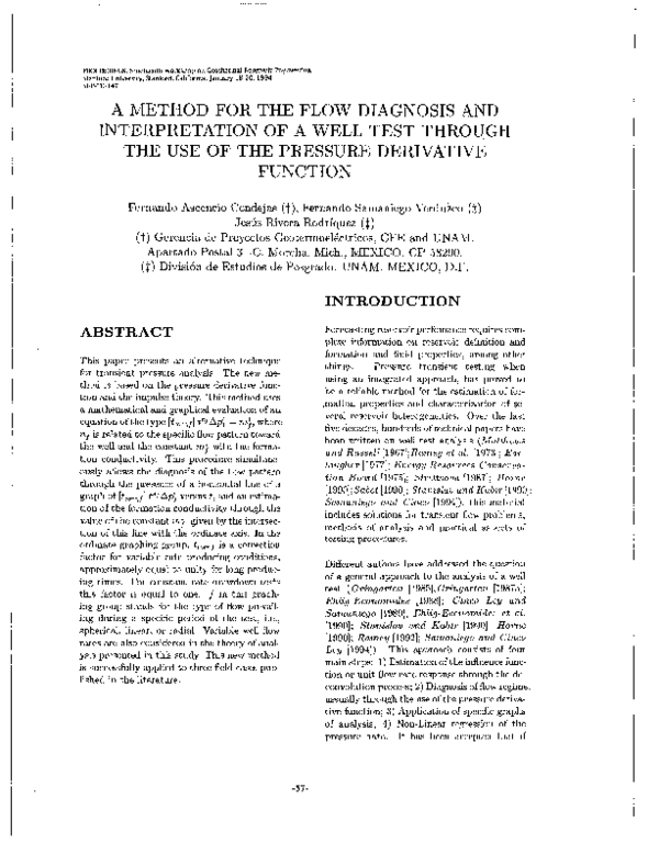 (PDF) A method for the flow diagnosis and interpretation of a well test ...