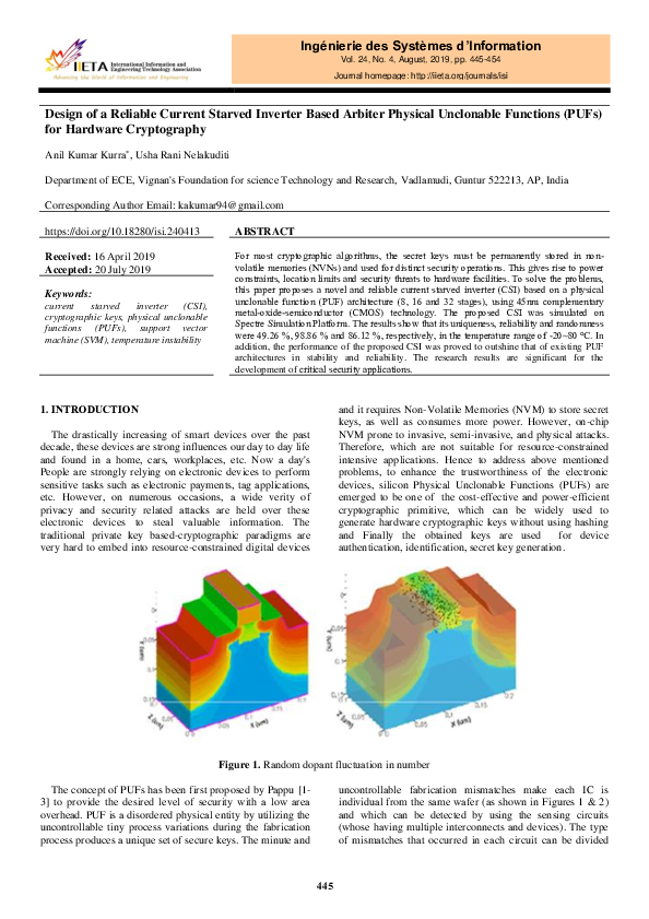 (PDF) Design of a Reliable Current Starved Inverter Based Arbiter ...