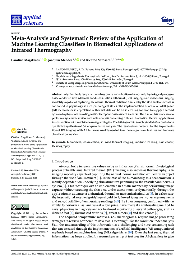 (PDF) Meta-Analysis and Systematic Review of the Application of Machine Learning Classifiers in ...
