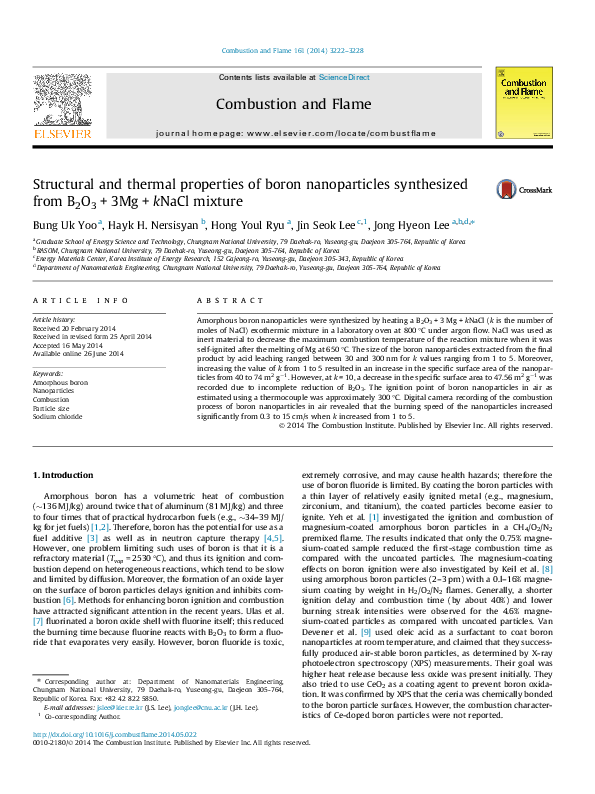 (PDF) Structural and thermal properties of boron nanoparticles ...