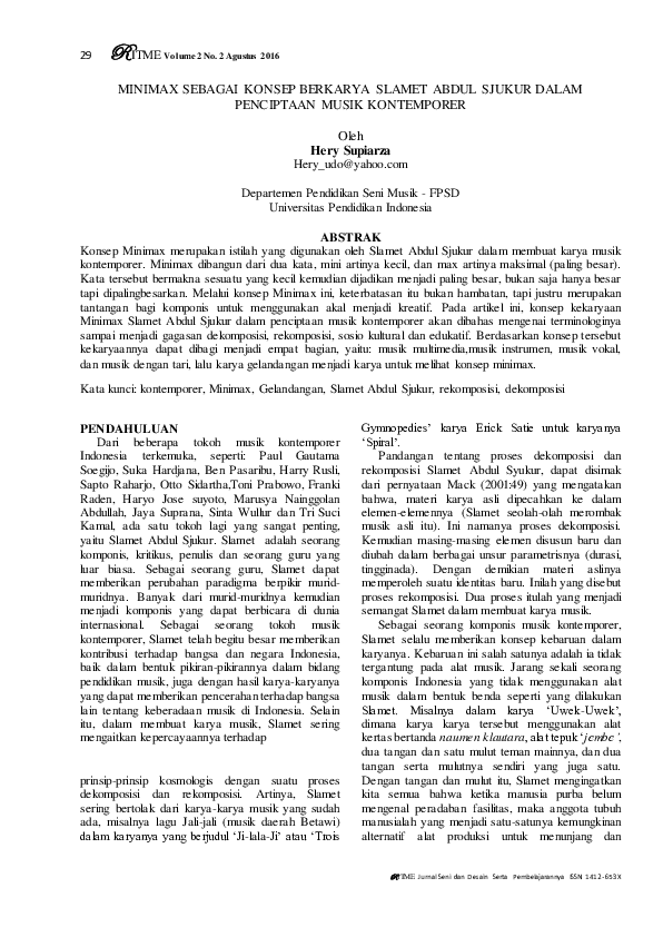 (PDF) Minimax Sebagai Konsep Berkarya Slamet Abdul Sjukur Dalam ...