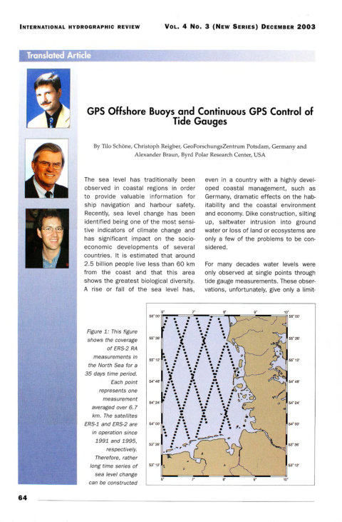 GPS Offshore Buoys and Continuous GPS Control of Tide Gauges