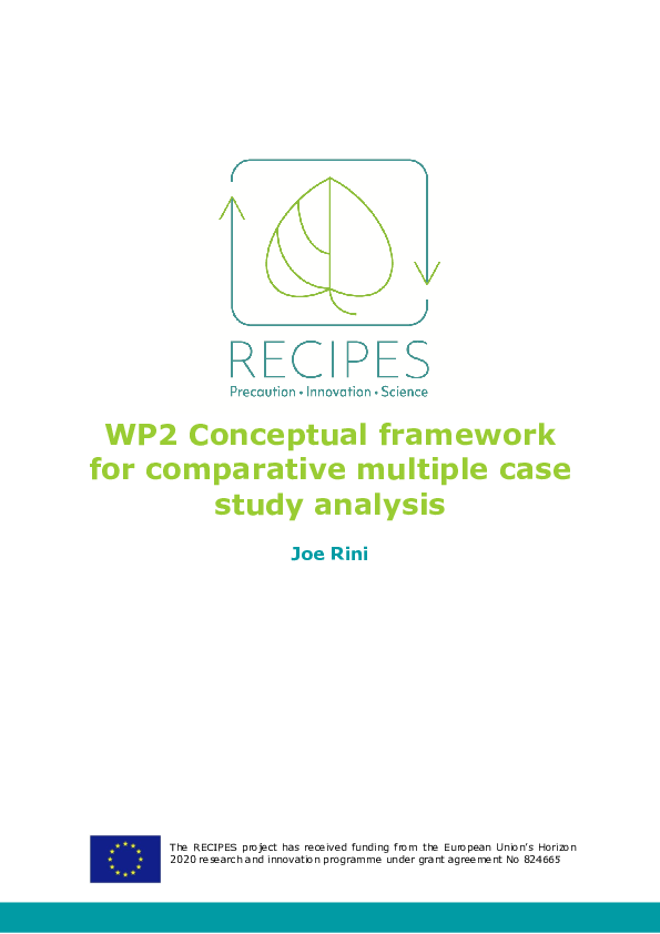 (PDF) WP2 Conceptual framework for comparative multiple case study analysis
