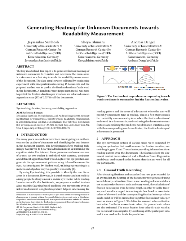 (PDF) Generating Heatmap for Unknown Documents towards Readability ...