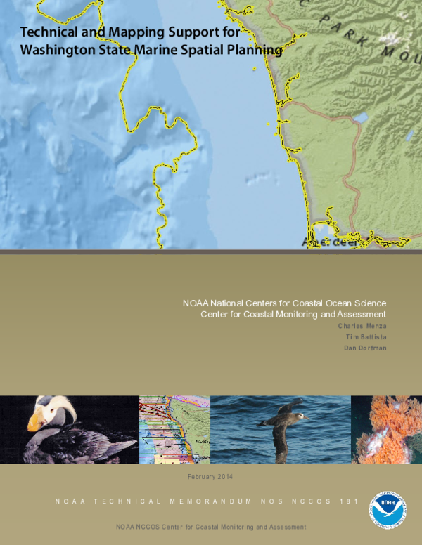 (PDF) Technical and mapping support for Washington State marine spatial ...