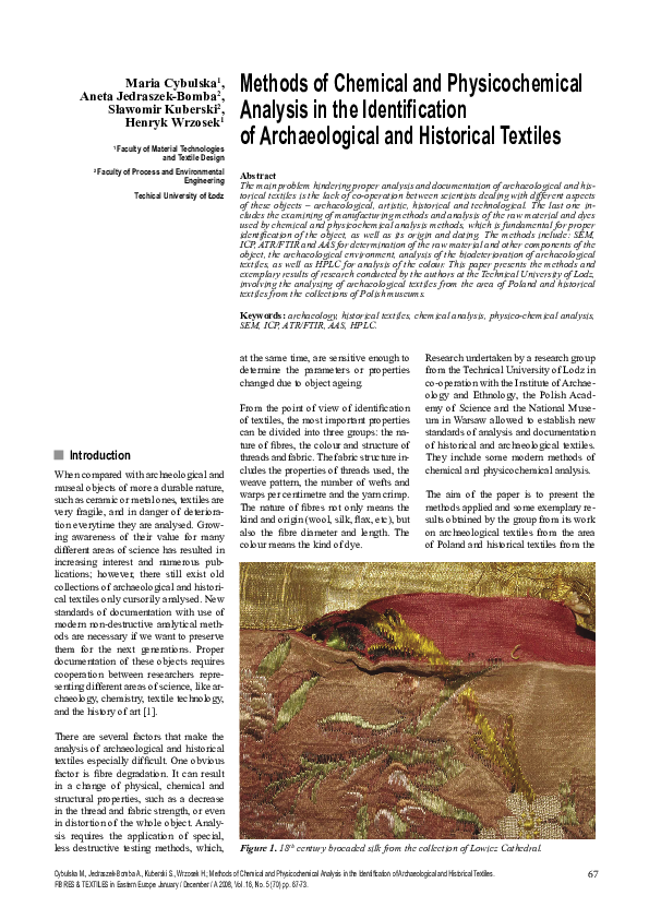 (PDF) Methods of Chemical and Physicochemical Analysis in the ...