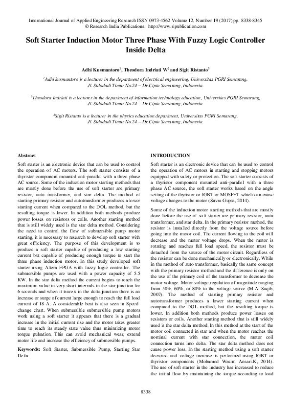 (PDF) Soft Starter Induction Motor Three Phase With Fuzzy Logic ...