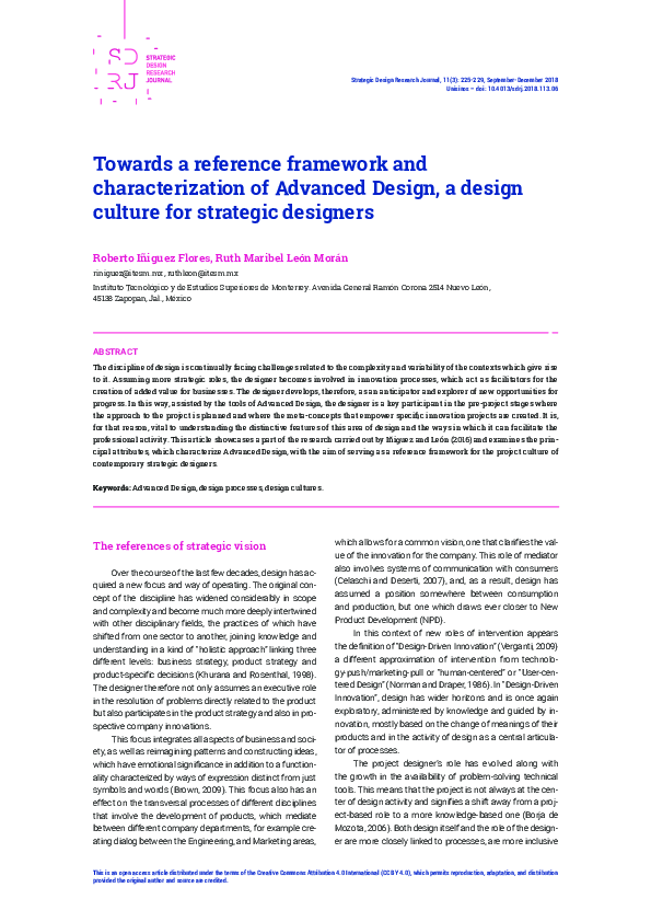 (PDF) Towards a reference framework and characterization of Advanced ...