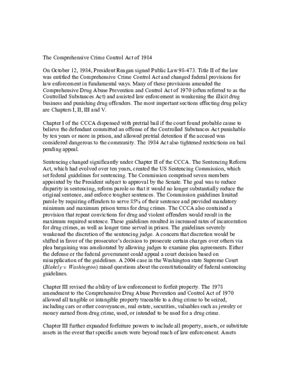 (DOC) Comprehensive Crime Control Act of 1984