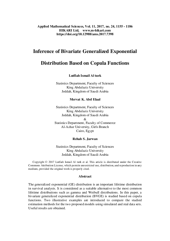 Inference Of Bivariate Generalized Exponential Distribution Based On