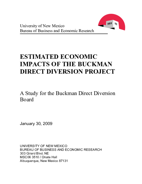(PDF) Economic Impact Analysis of BDD Project