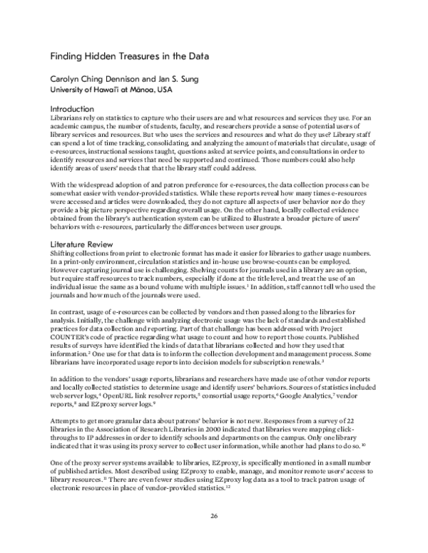 (PDF) Finding Hidden Treasures in the Data