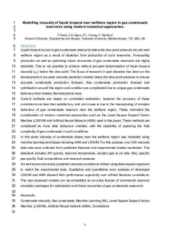 (PDF) Modelling viscosity of liquid dropout near wellbore region in gas condensate reservoirs ...