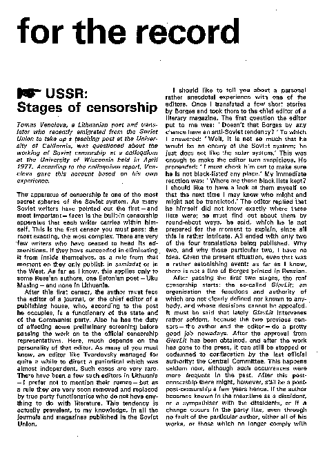 (PDF) USSR: Stages of censorship