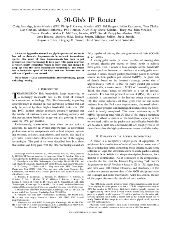 (PDF) A 50-Gb/s IP router