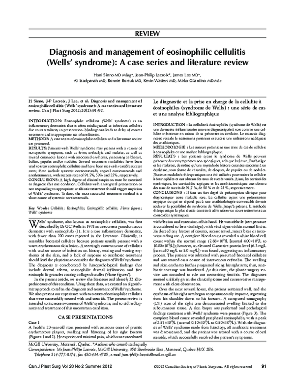 (PDF) Diagnosis and management of eosinophilic cellulitis (Wells ...