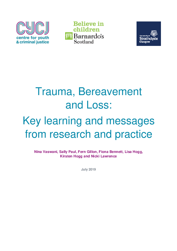 (PDF) Trauma, Bereavement and Loss : Key Learning and Messages from ...