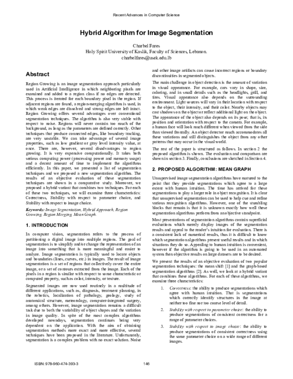 (PDF) Hybrid Algorithm for Image Segmentation