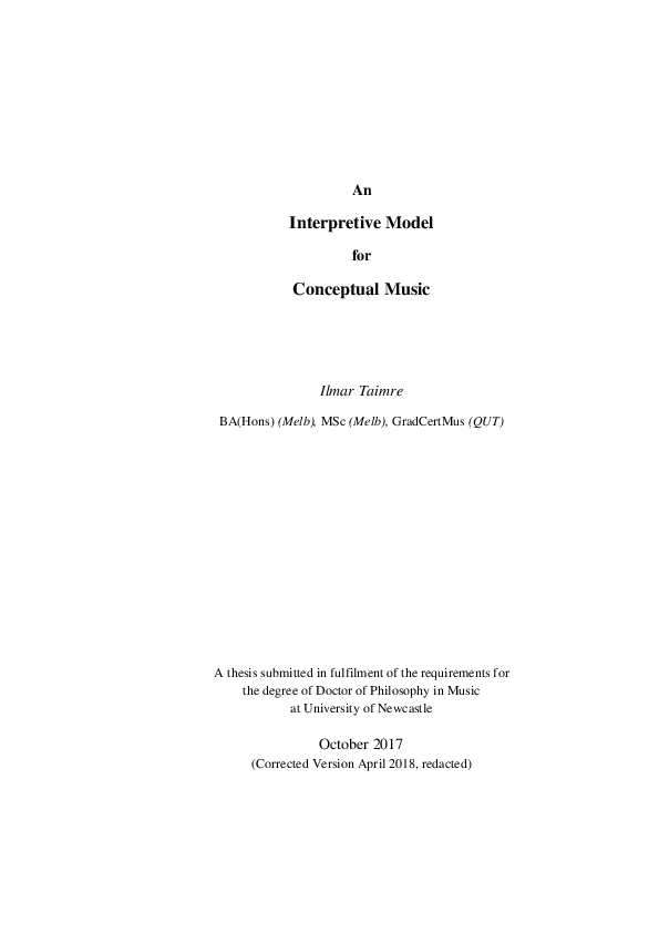 (PDF) An interpretive model for conceptual music