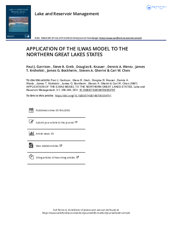 (PDF) Application of the Ilwas Model to the Northern Great Lakes States