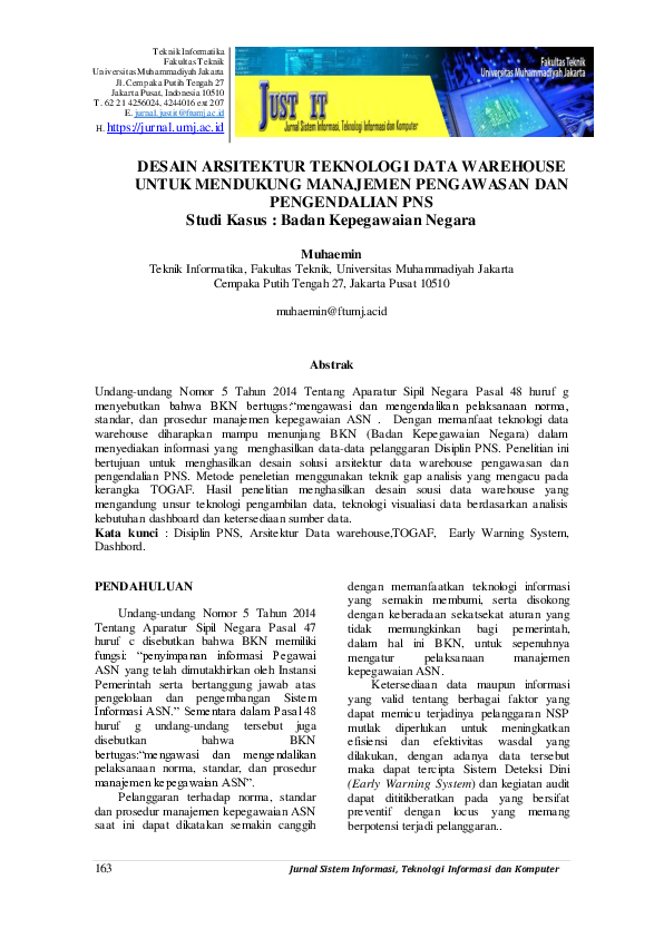 Pdf Desain Arsitektur Teknologi Data Warehouse Untuk Mendukung