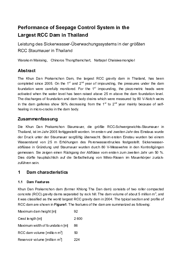 (PDF) Performance of Seepage Control System in the Largest RCC Dam in ...