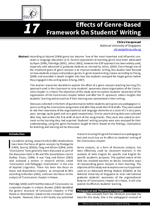 (PDF) Effects of Genre-Based Framework on Students’ Writing