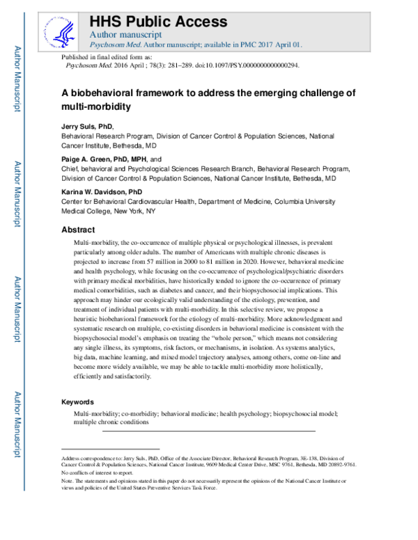 (PDF) A Behavioral Framework to Address the Emerging Challenge of ...