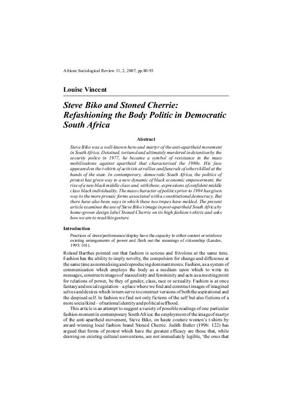 (PDF) Refashioning the Body Politic in Democratic