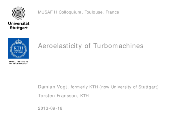 (PDF) Aeroelasticity in Turbomachines | Torsten Fransson - Academia.edu