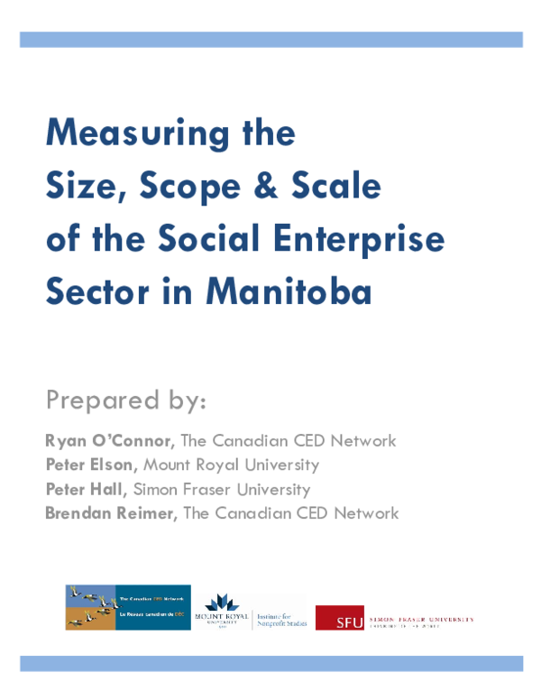 (PDF) Measuring the Size, Scope & Scale of the Social Enterprise Sector ...