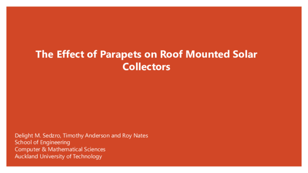 (PDF) The Effect of Parapets on Roof Mounted Solar Collectors